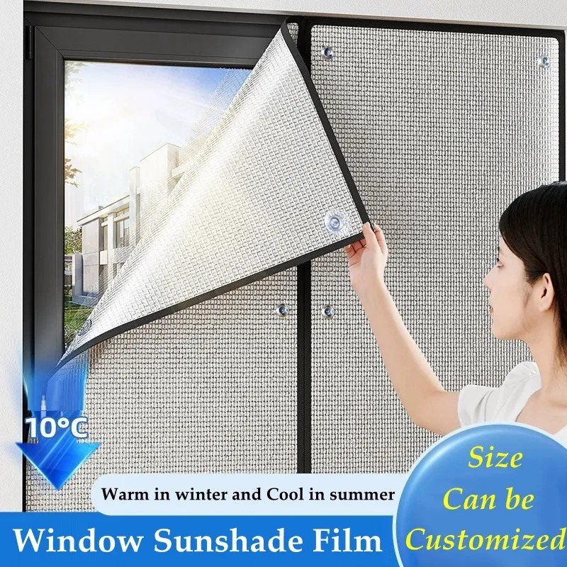 Window Sun Shade Film Home Sunshade Protector Pad Aluminum Foil Anti-UV ...