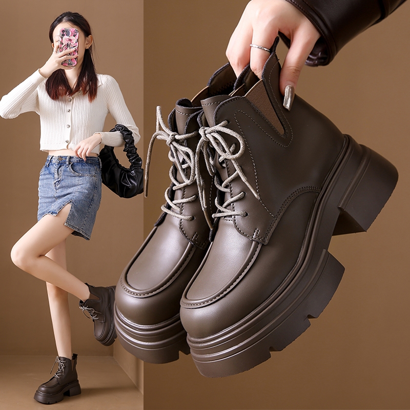 Women Martin Boots Casual Shoes Female Leather Boots Classic Punk Woman ...