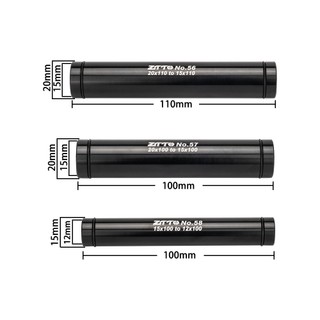 ZTTO MTB Road Bike Front Rear Wheel Thru Axle Adapter 20mm to 15mm TA ...