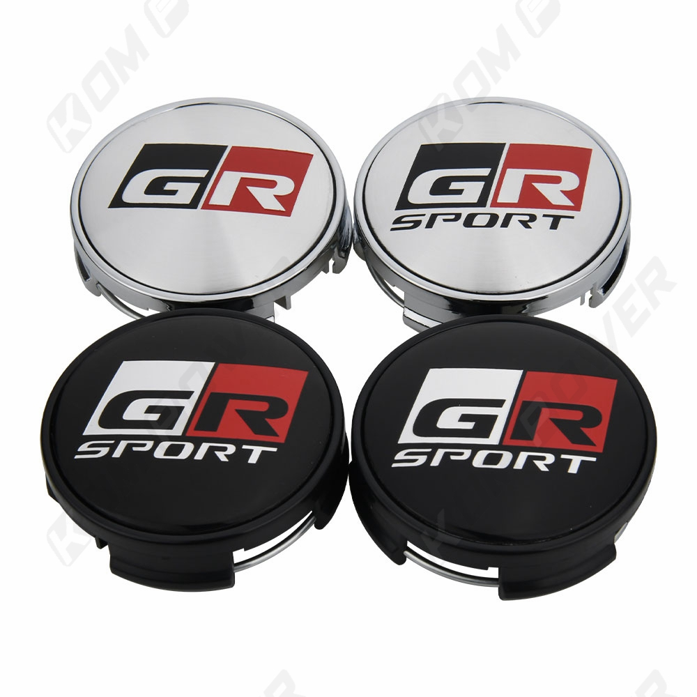 4PCS OD 62MM / ID 60MM Rim Cap GR SPORT Logo Emblem Sticker Wheel ...