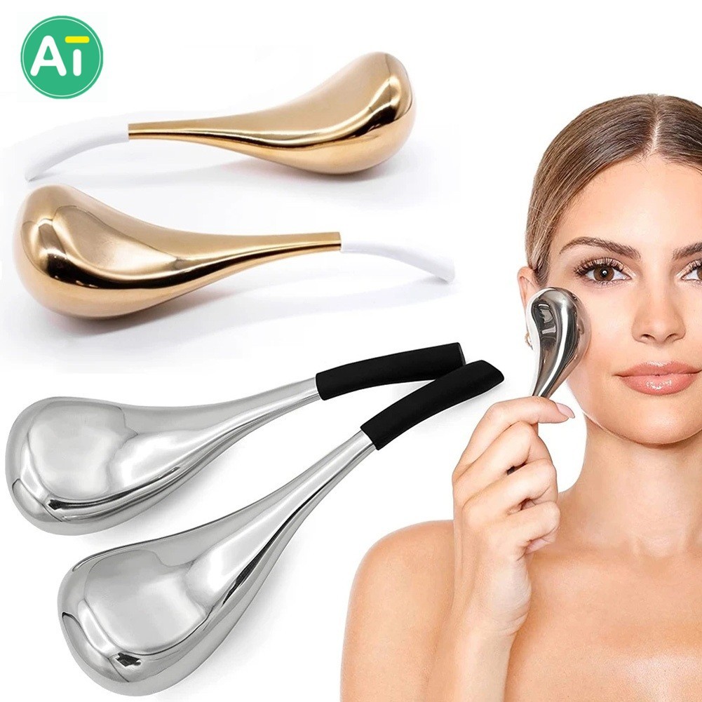 2PCS Cryo Sticks Ice Globes Luxury Freeze Steel Ergonomics Face Roller ...