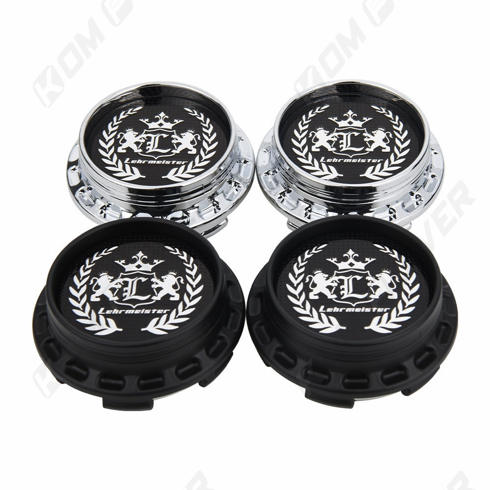 4PCS OD 67MM / ID 62MM Sport Rim Cover Cap LEHR MEISTER Logo Emblem ...
