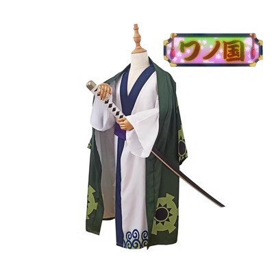 2022 Anime Roronoa Zoro Cosplay Costume Wano Kuni Country Kimono Robe ...