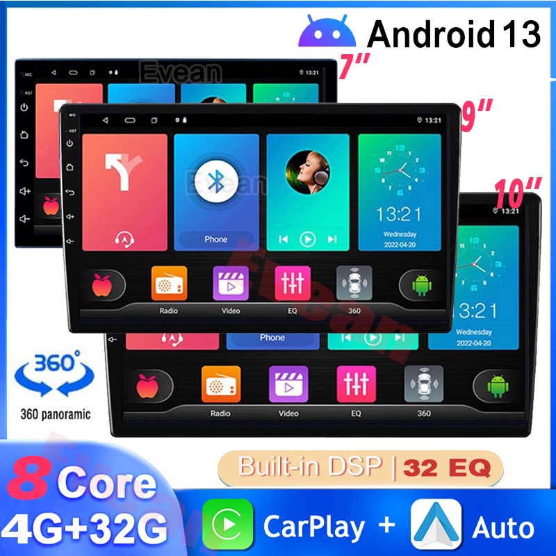 7''/9''/10.1inch 8 Core Car Stereo Android Player 2Din Head Unit ...