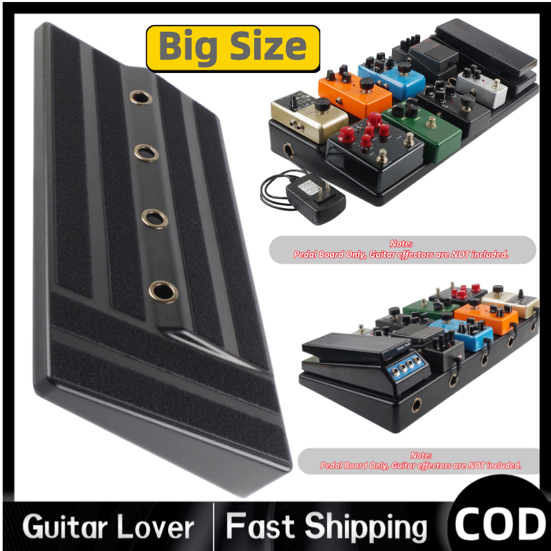 [COD & NEW] Rockhouse RPB-1BK Big Size Guitar Effects Pedal Board Sturdy PE Plastic Guitar ...