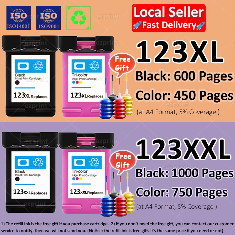Compatible for HP 123XL Ink Cartridge HP 123XXL Ink HP 123 Ink ...