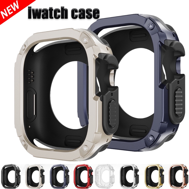 2 in 1 Case for Apple Watch Series 8/7/SE/6/5/4 Ultra 41mm 45mm 40mm ...
