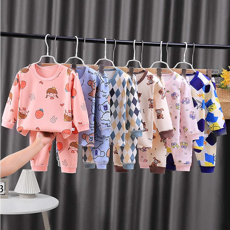 [ZY] 60-140cm Children's Fleece Lining Thickened Long-Sleeved Suit ...