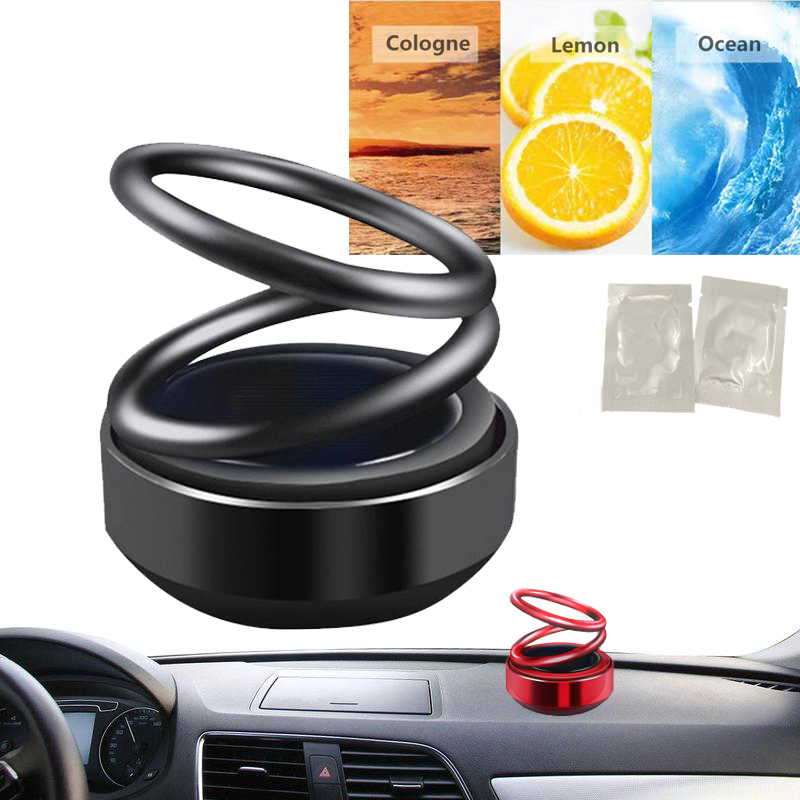 Solar Car Aromatherapy Rotation Car Air Freshener Fragrance Flavor Auto ...