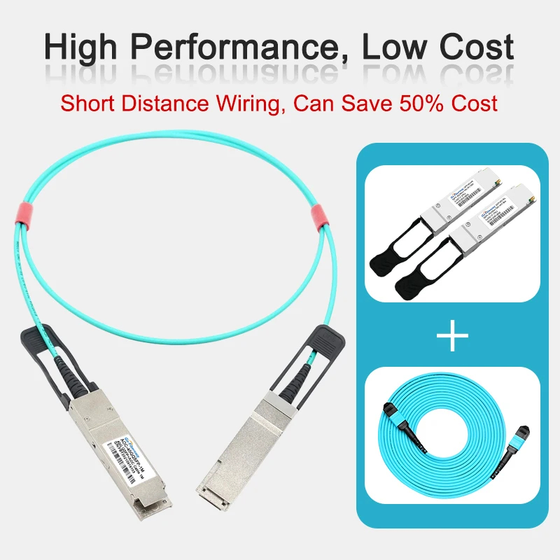 40G QSFP+ to QSFP+ AOC Fiber Cable 100m OM3 patch cable 1-100m MPO SFP ...