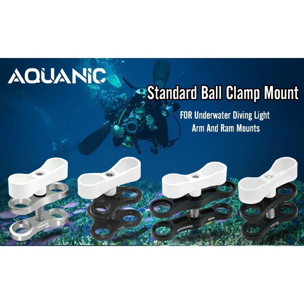 NiteScuba Diving 2 holes Swivel clip Gopro Ball Mount holder Butterfly ...