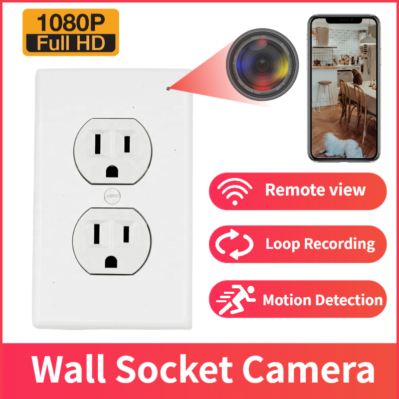HD 4K 1080P Mini Wireless WiFi Socket Security Camera Smart Home Dome ...