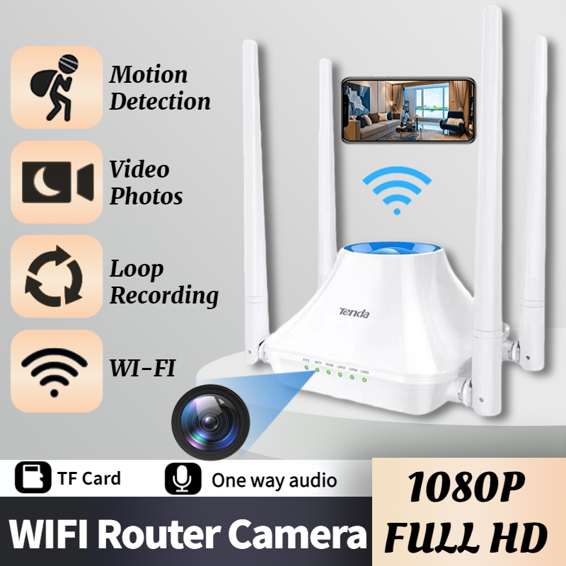 Wifi Hidden Spy Camera Roter HD 1080P Router CCTV Security Nanny ...