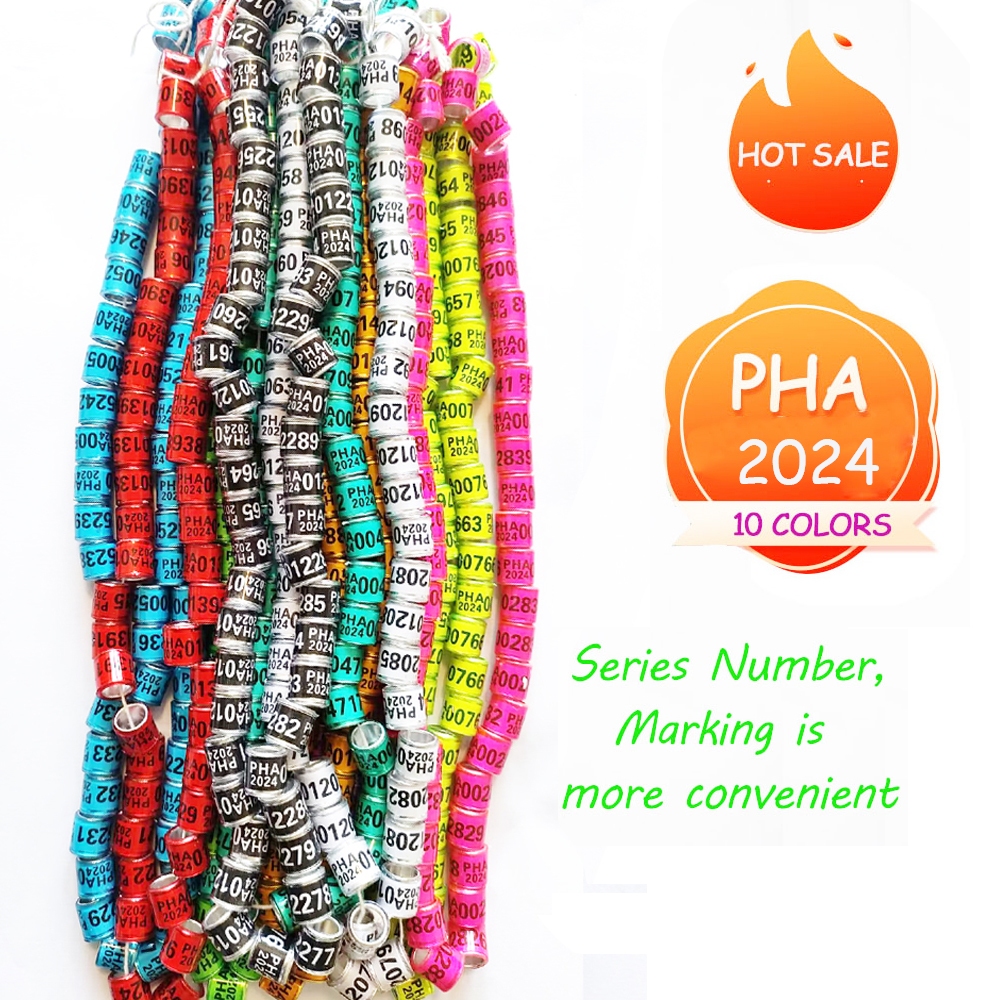 50/20/10 Pcs PHA Pigeon Foot Rings 2024 PHA Pigeons ring 10 Colors 8mm ...