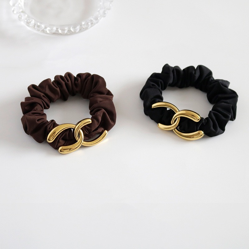T Classy Simple Small Intestine Hair Ring Headband Female High-End ...