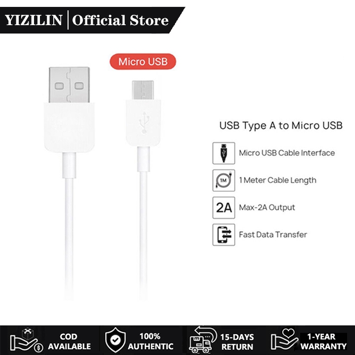 Yizilin Cable 2A Fast Charging Micro USB Cables for Huawei Nova 2i 3i ...
