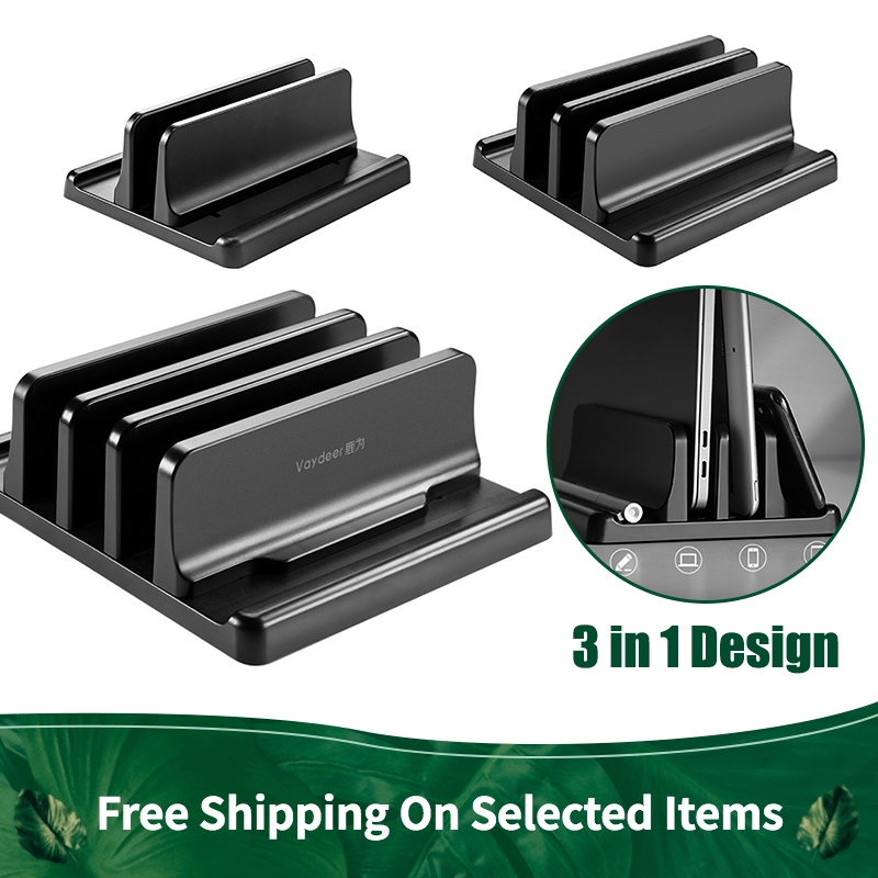 Ready Stock Dual-Slot Adjustable Vertical Laptop Stand Made of Premium ...