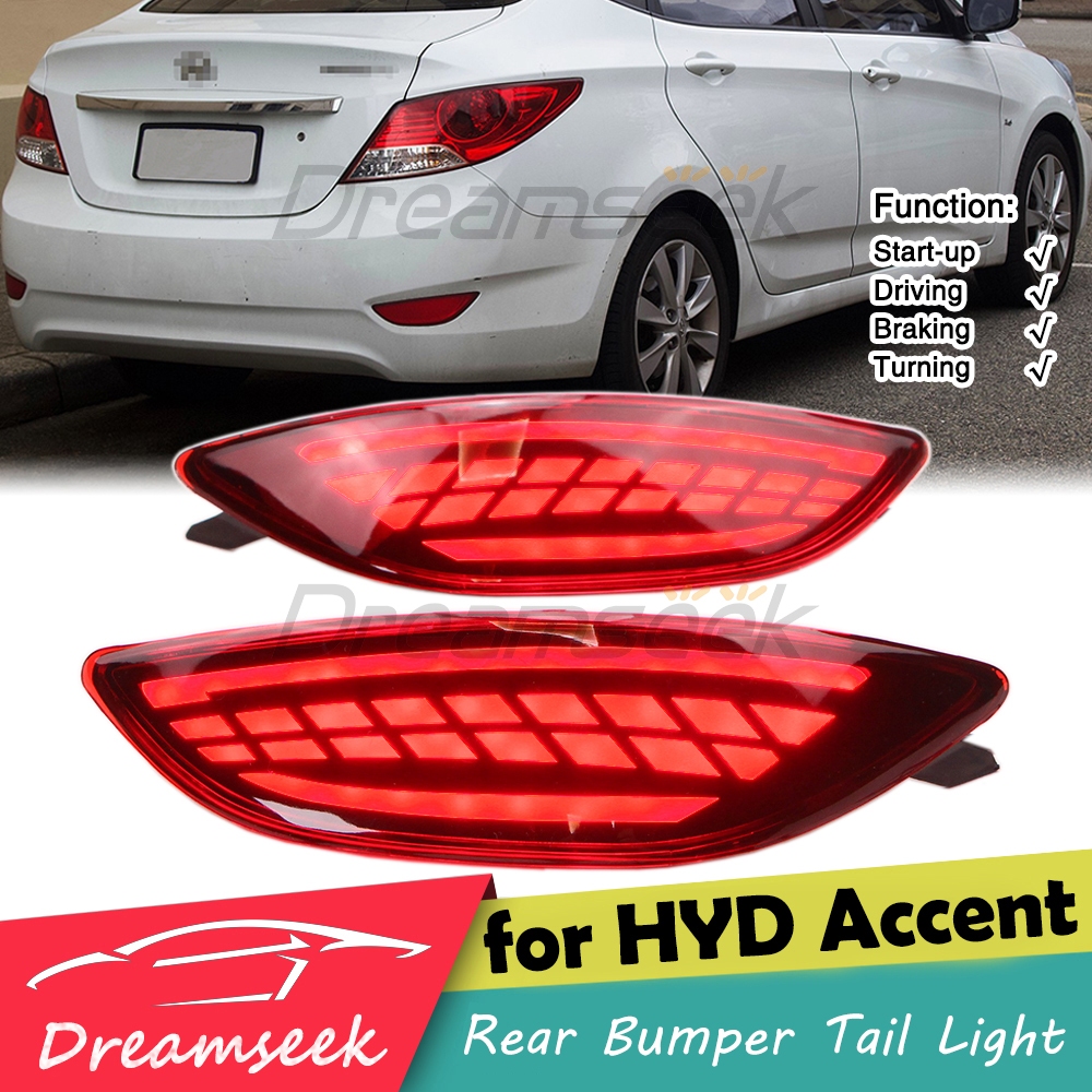 LED Reflector Rear Bumper Tail Light for Hyundai Accent Sedan 2012 2013 ...