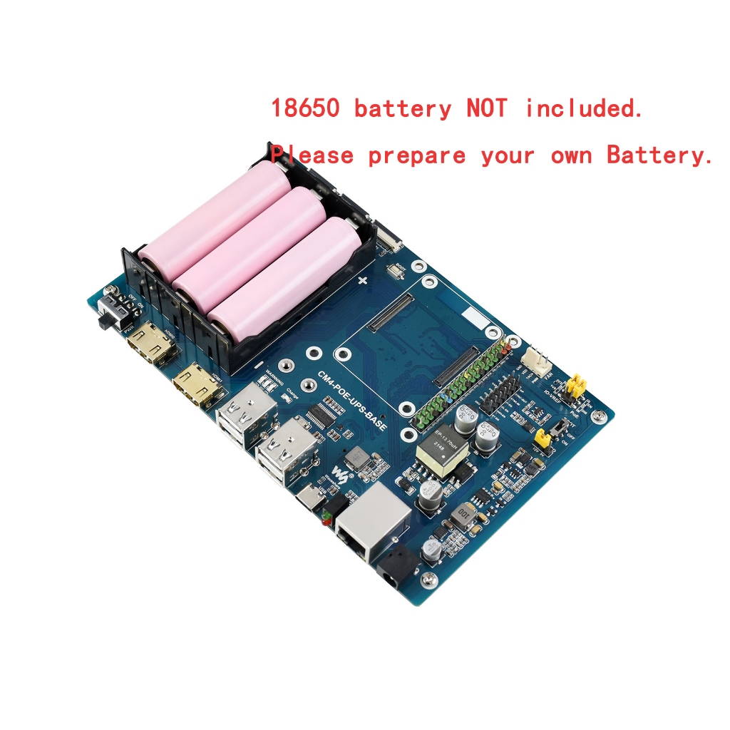 UPS PoE Expansion Board Gigabit Ethernet GPIO USB Carrier for RPI ...