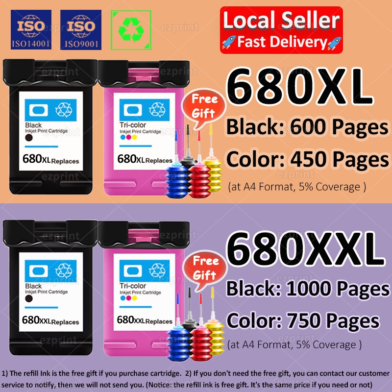 Compatible for HP 680XL Ink Cartridge HP 680XXL Ink HP 680 Ink ...