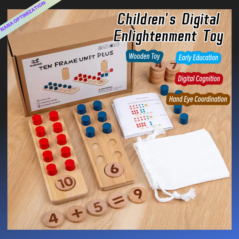 Children's wooden toys - Mathematical operation aids for adding and ...