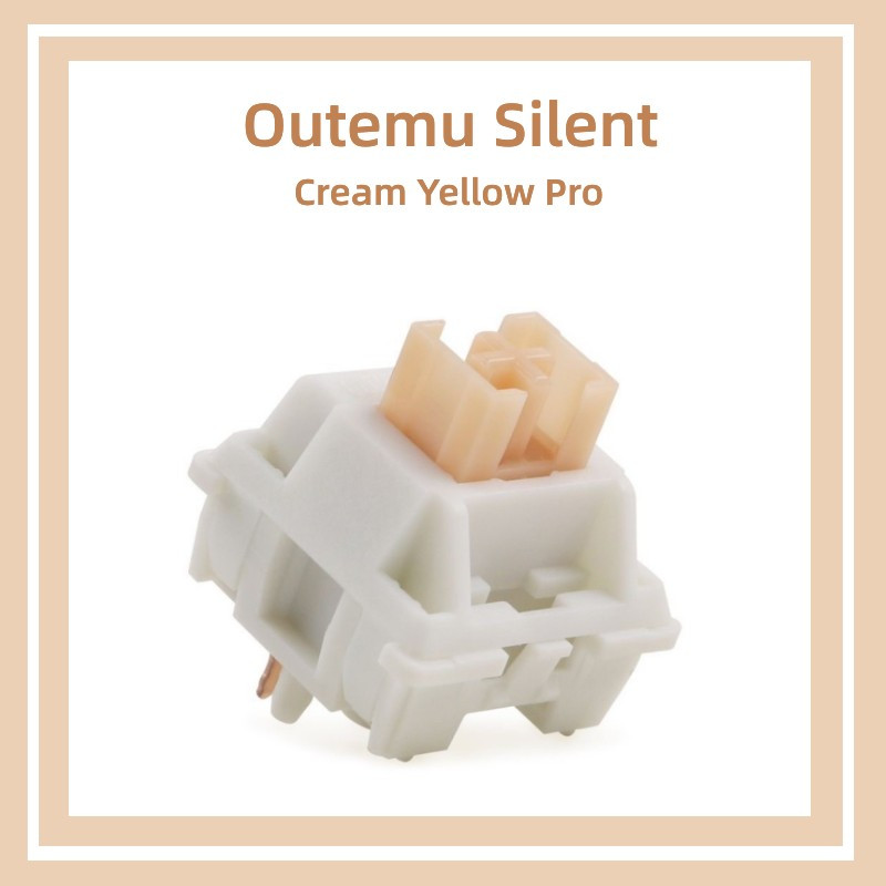 Outemu Silent Cream Yellow Pro switch Quiet silent For Mechanical Keyboard 5 Pin | Shopee ...