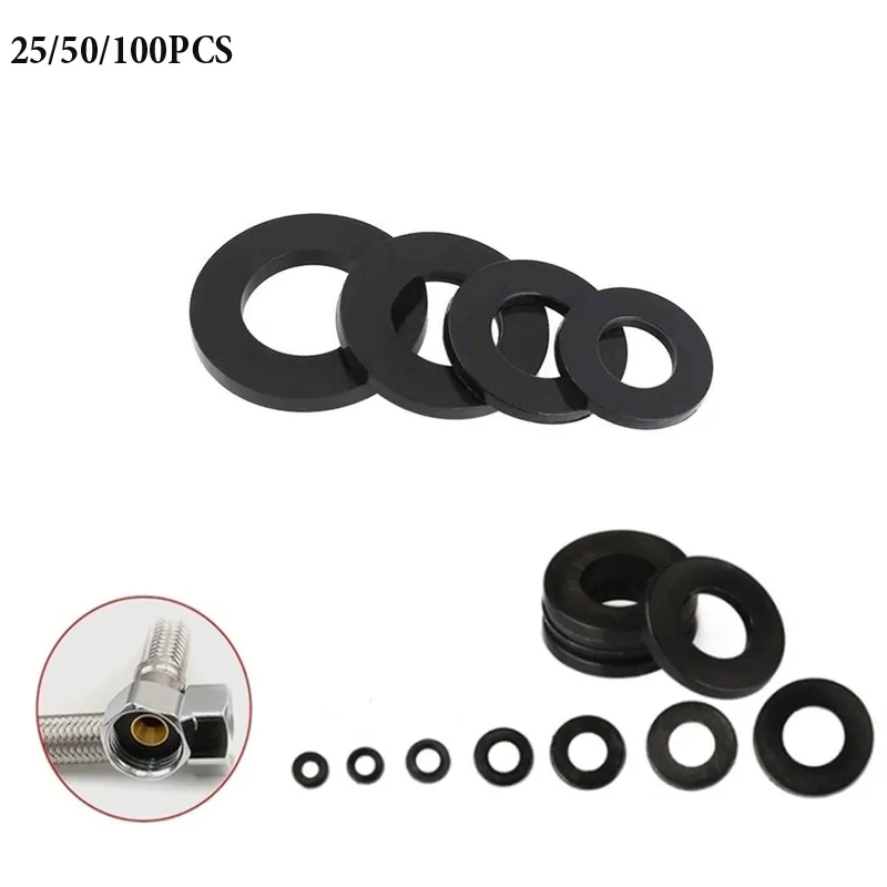 25/50/100pcs M3 M4 M5 M6 M8 M10 M12 Black Insulation Sealing Ring ...