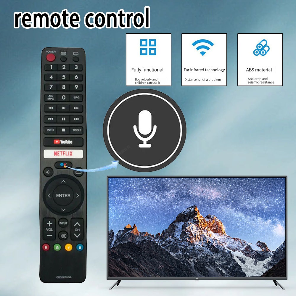 SHARP GB345WJSA without voice LED/Android TV /Smart TV Remote Control ...
