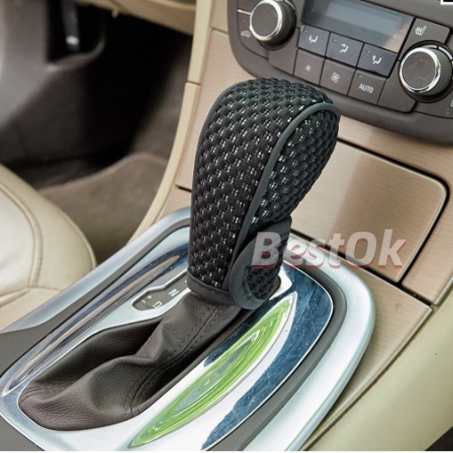 Universal Car Gear Shift Cover Leather Shift Lever Cover Gearbox ...