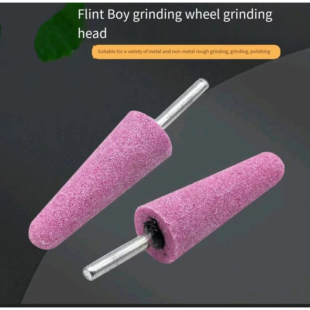 2pcsConical red corundum grinding head, electric grinding head, metal ...