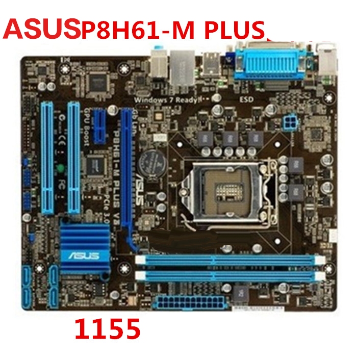 Asus P8H61-M PLUS V3 LX R2.0 all solid-state motherboard with printing ...