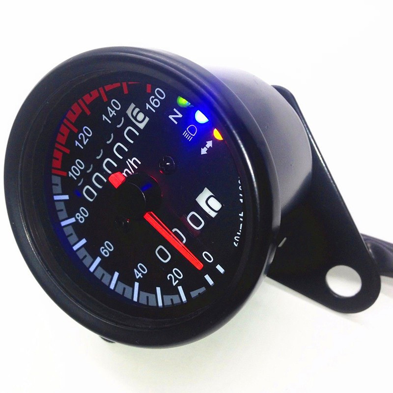 1Pc Universal Motorcycle Speedometer Odometer 12V Motorcycle Dual Speed ...