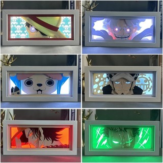 one piece led Figurine Lamp Manga Deco luffy Light Box Handcraft Newest ...