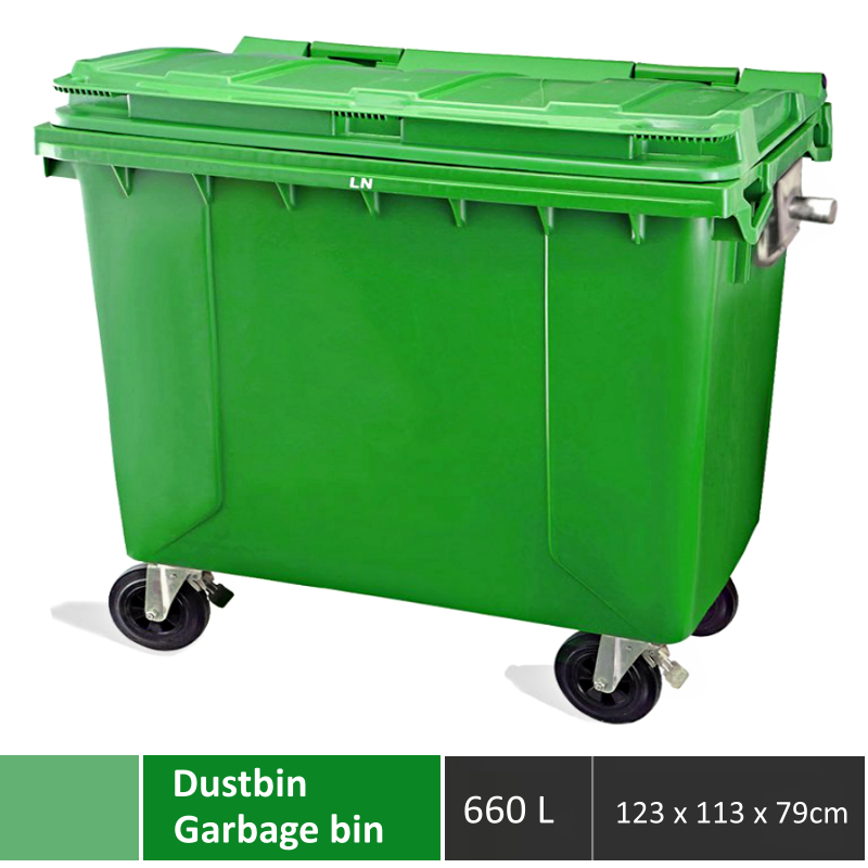 660L Large Outdoor Trash Bin Large Commercial Cleaning and ...