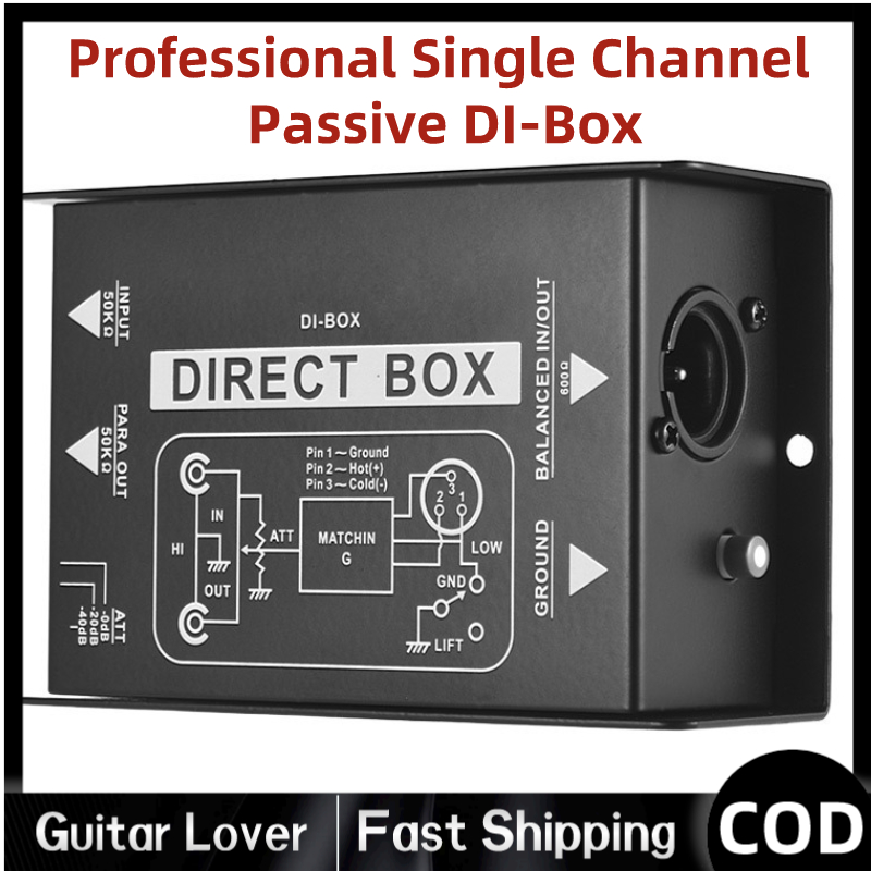 [Lowest] Professional Single Channel Passive DI-Box Direct Injection ...