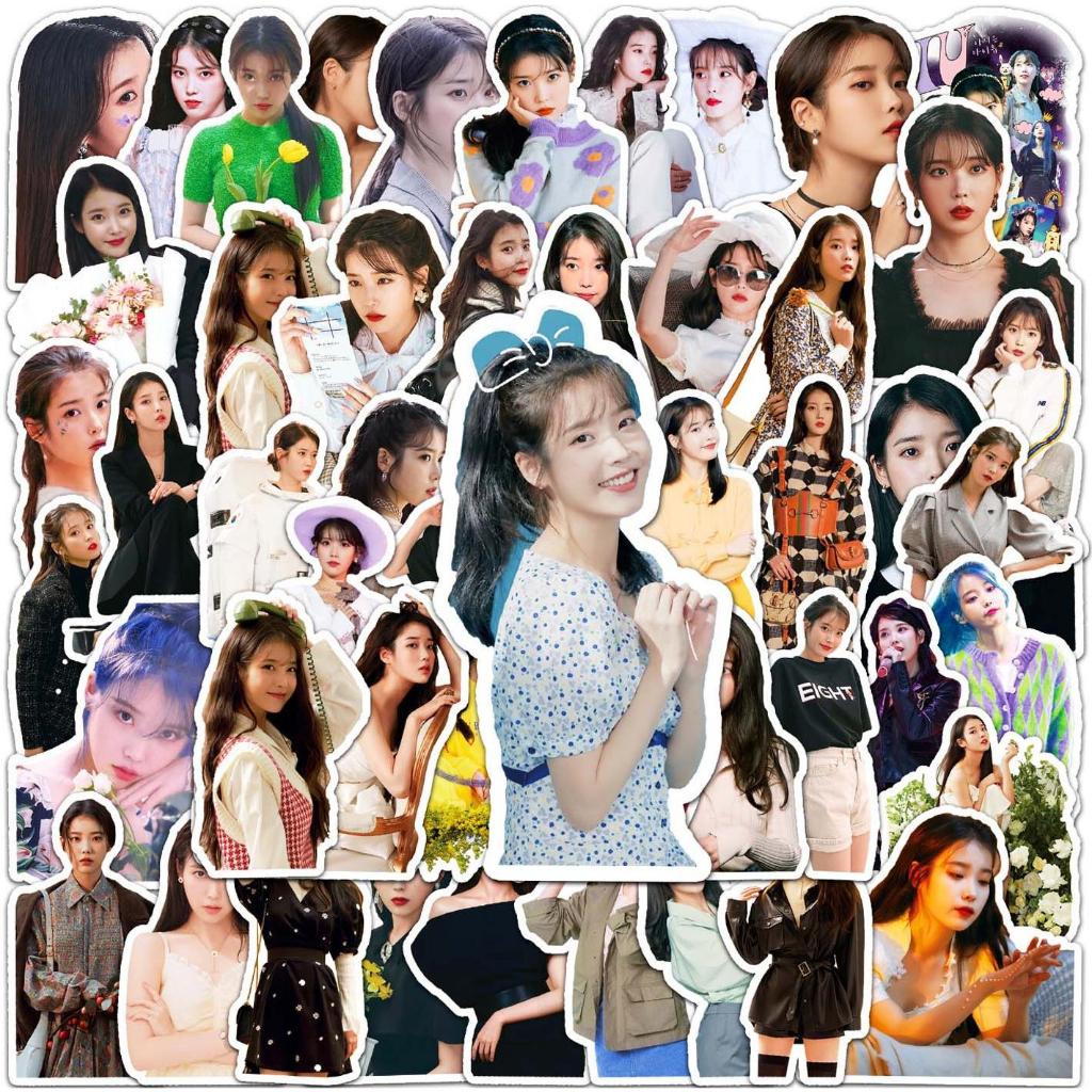 50Pcs Cute KPop Star IU Fashion Graffiti Waterproof Stickers For DIY ...