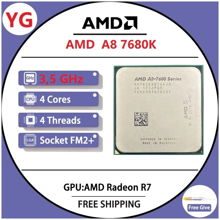 Amd A8 Series A8 7680k A8 7680 A8 7680 Ad768kxbi44ja 3 5ghz Quad Core