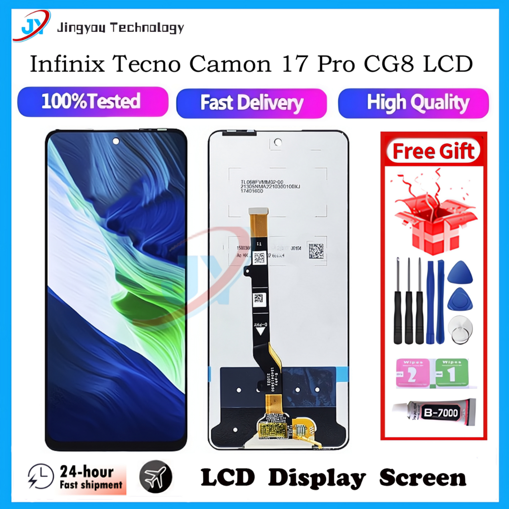 Infinix Tecno LCD Tecno Camon 17 Pro CG8 LCD Touch Screen Display Frame ...