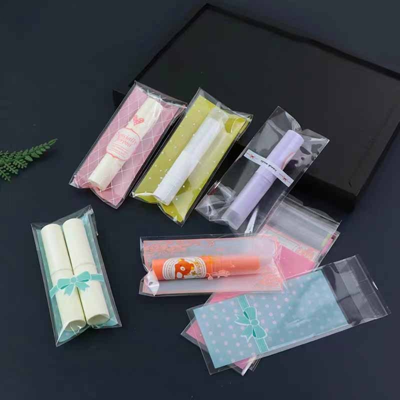 100Pcs Mini Plastic Bags Biscuit Lollipop Packaging Candy Wrapper Self ...