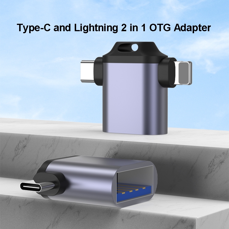 UGULINK 2 in 1 Lightning and Type-C to USB OTG Adapter | Shopee Philippines