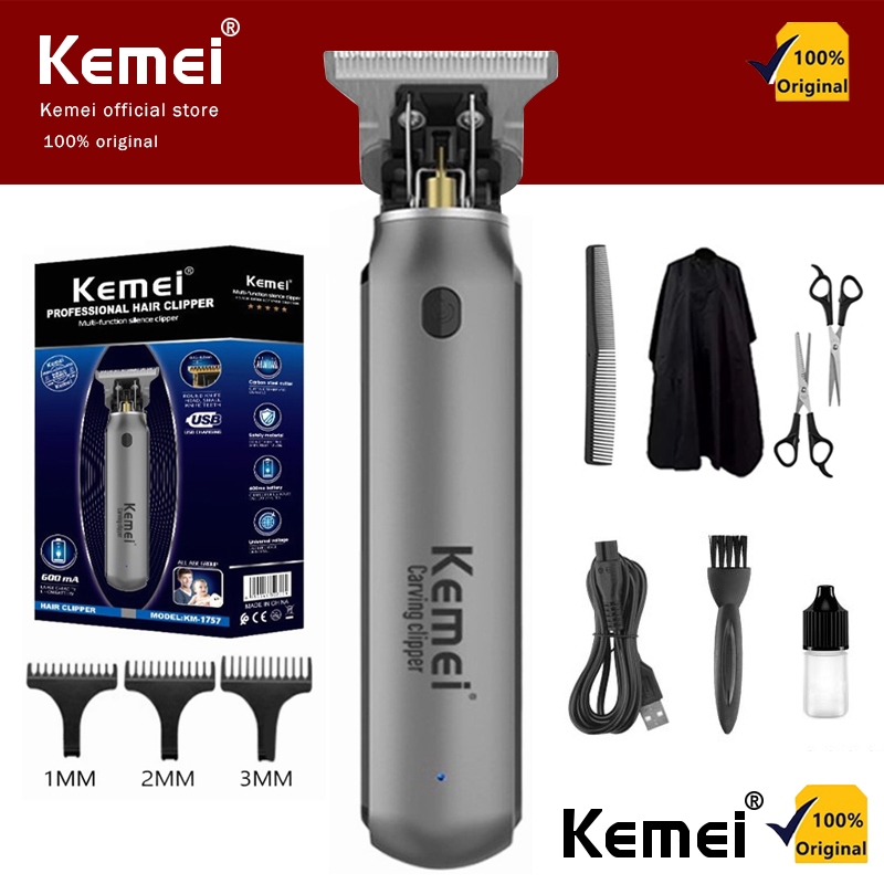Kemei USB Charging Hair Liners Clippers Men Beard Trimmer Zero Gapped T ...