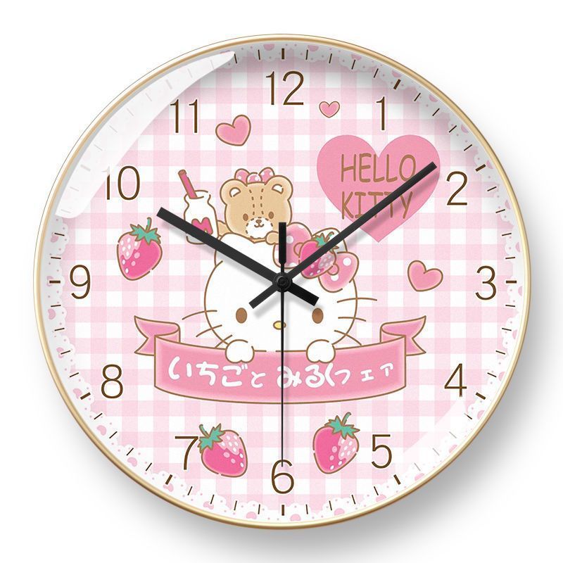 20cm Sanrio Cartoon Clock Wall Clock Hello Kitty Genuine New Children ...