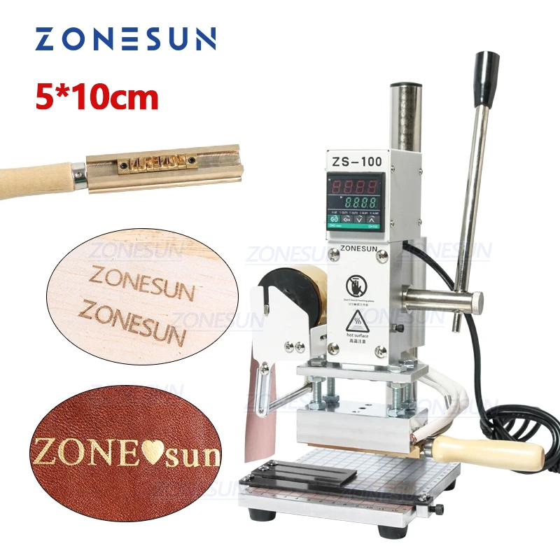 ZONESUN ZS100 5*10cm Hot Foil Stamping Embossing Machine Manual ...