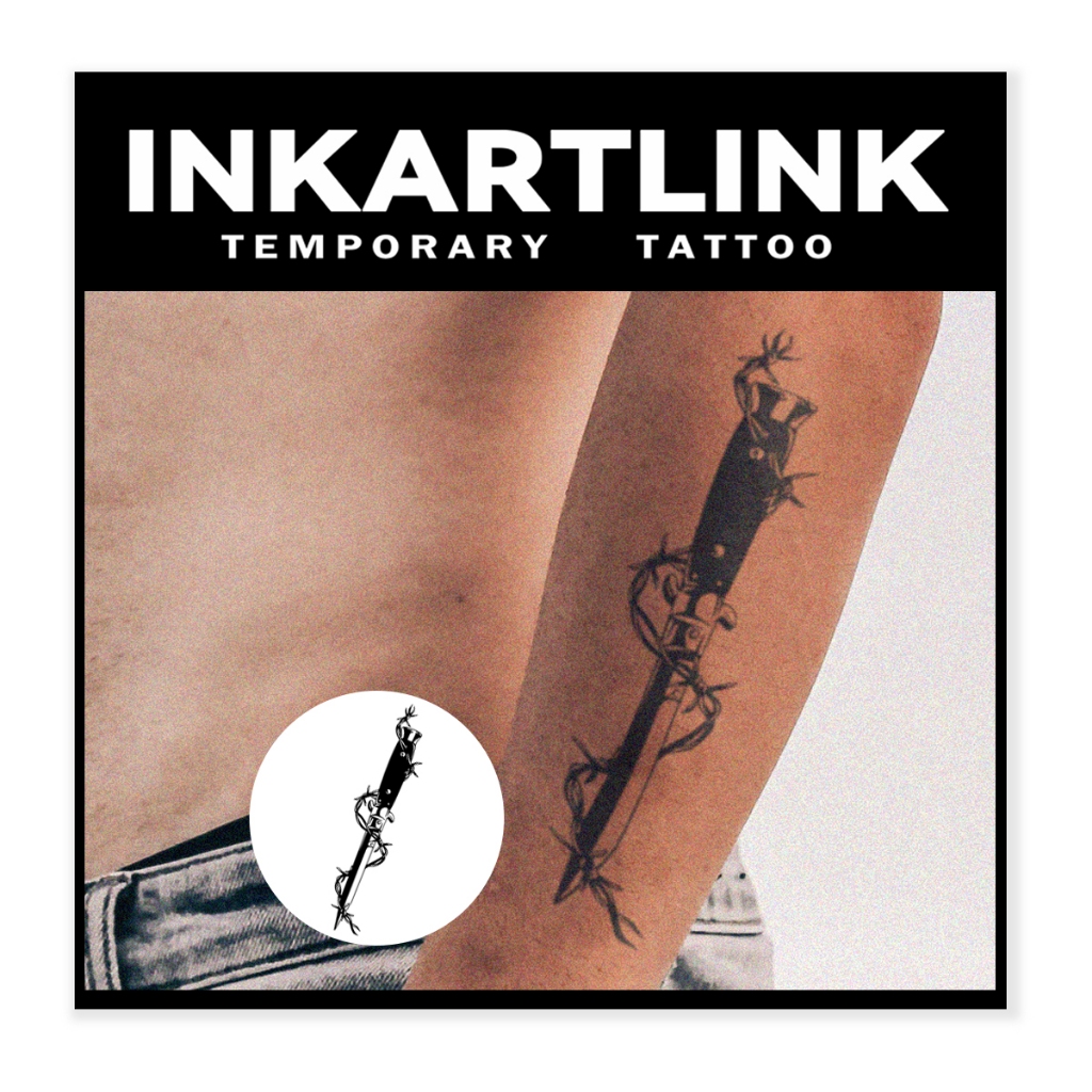 Thorn Dagger temporary tattoo stickers, waterproof long-lasting magic ...