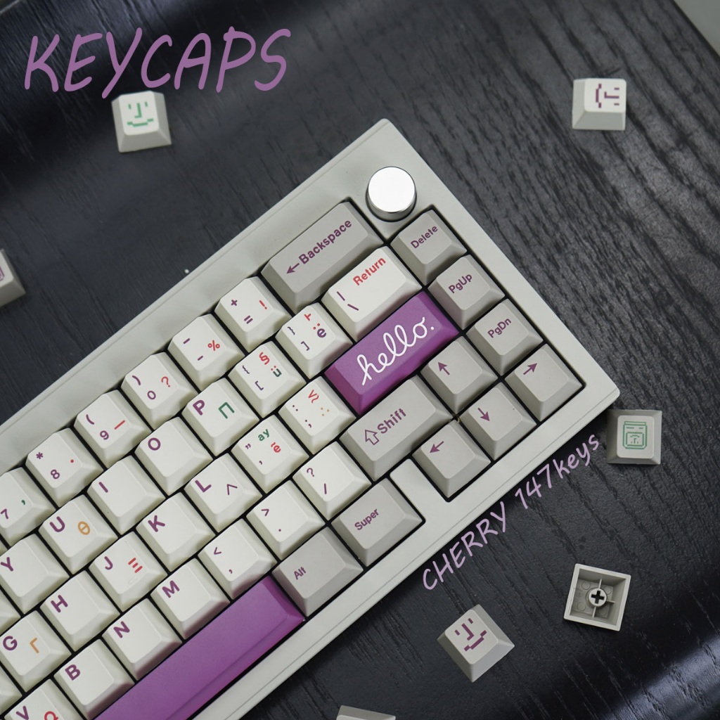 -LW- Greek Retro PBT Keycaps CHERRY Profile Mechanical Keyboard ...