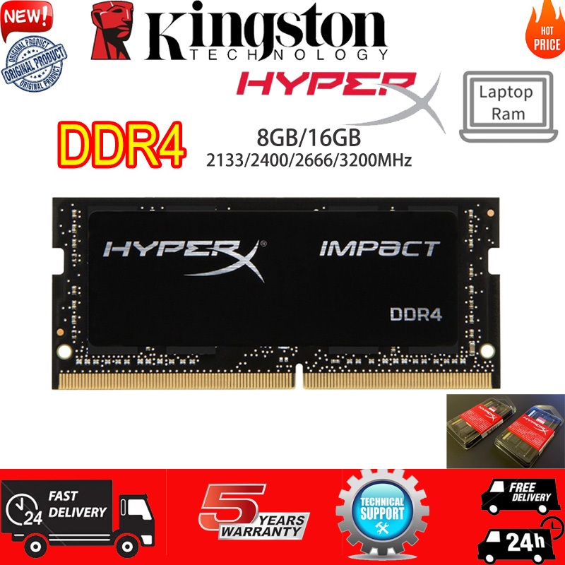 Kingston Hyperx Impact Laptop DDR4 RAM 8GB 16GB 2133Mhz 2400Mhz 2666Mhz 3200Mhz SOIDMM Memory ...