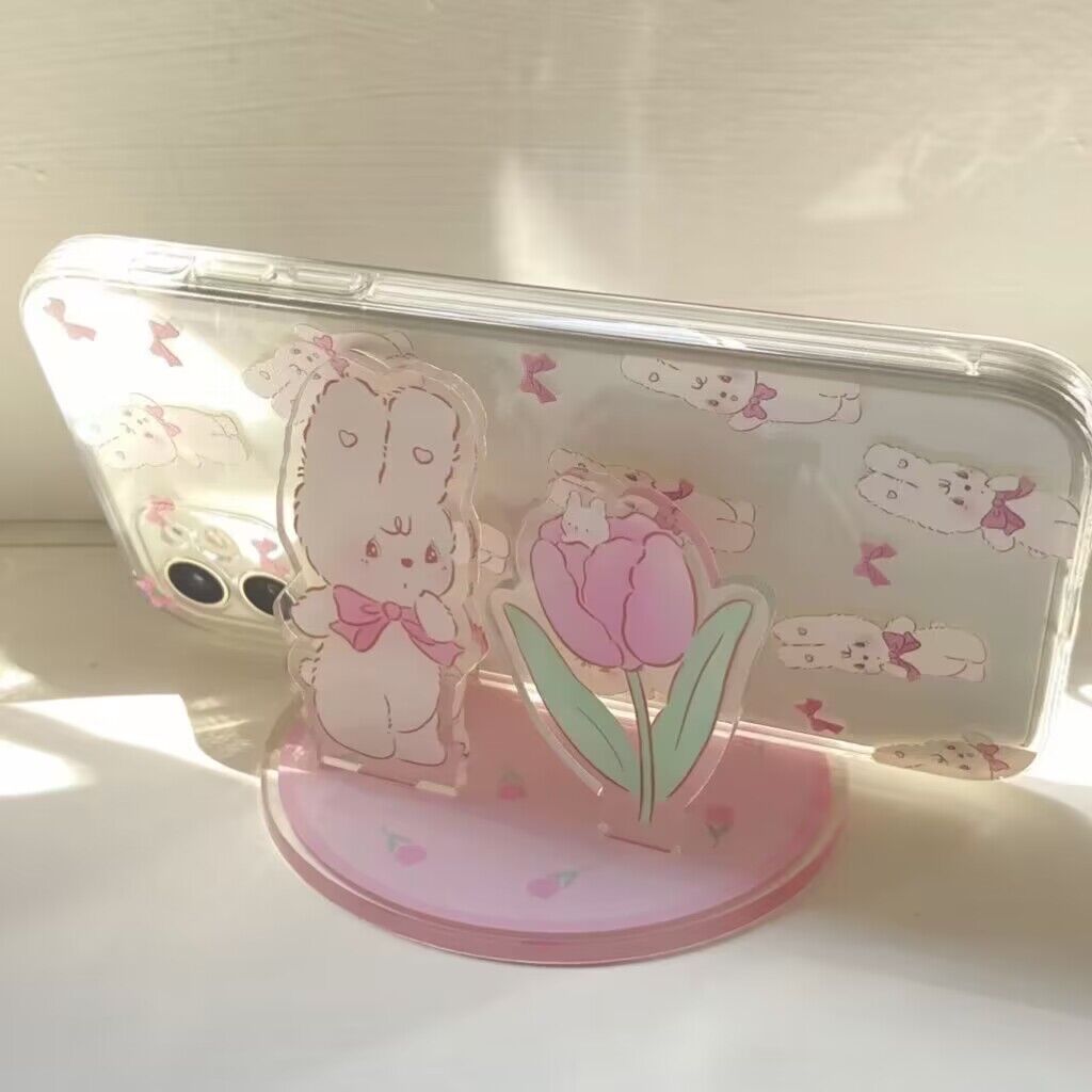 Ohaya 丨 Tulip Bunny 丨 Desktop Phone Stand Ornaments ins Cute Cartoon ...