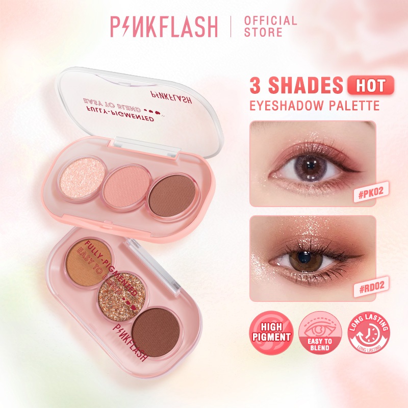 PINKFLASH Waterproof 11 Shades Eyeshadow Palette Matte Glitter High ...