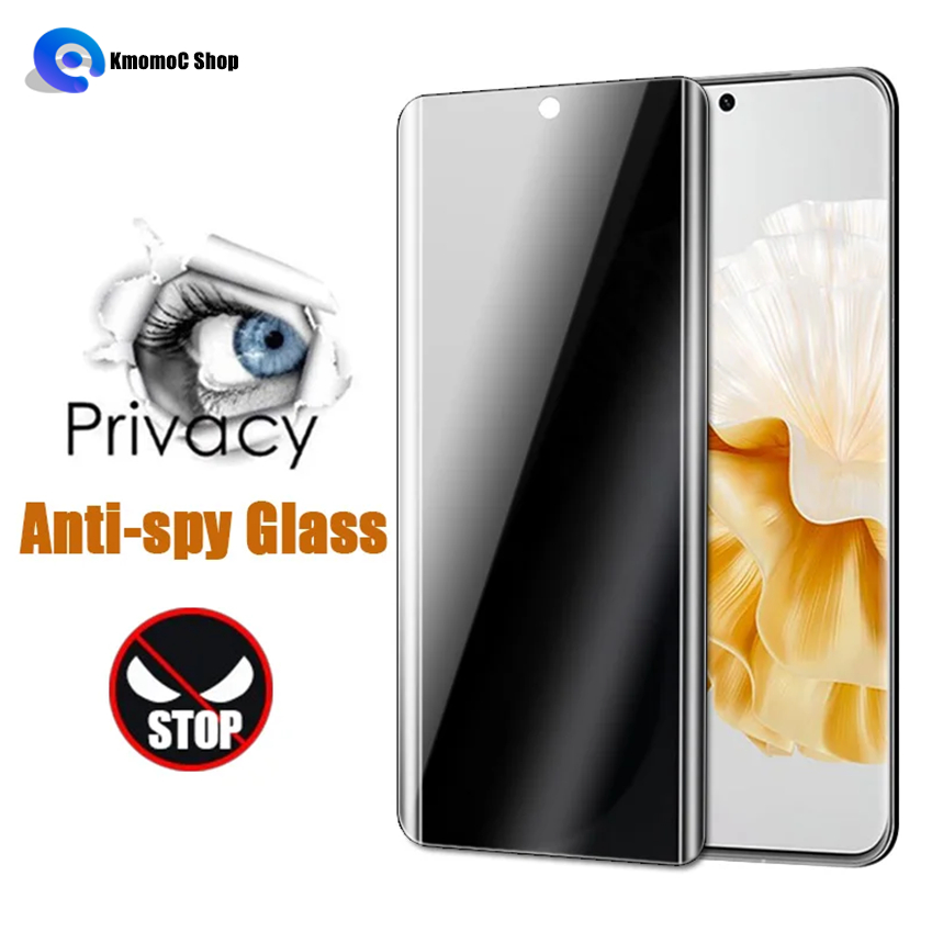 Anti-Spy UV Liquid Curved Full Cover Tempered Glass Huawei Pura 70 Honor 300 Ultra 200 100 90 80 ...