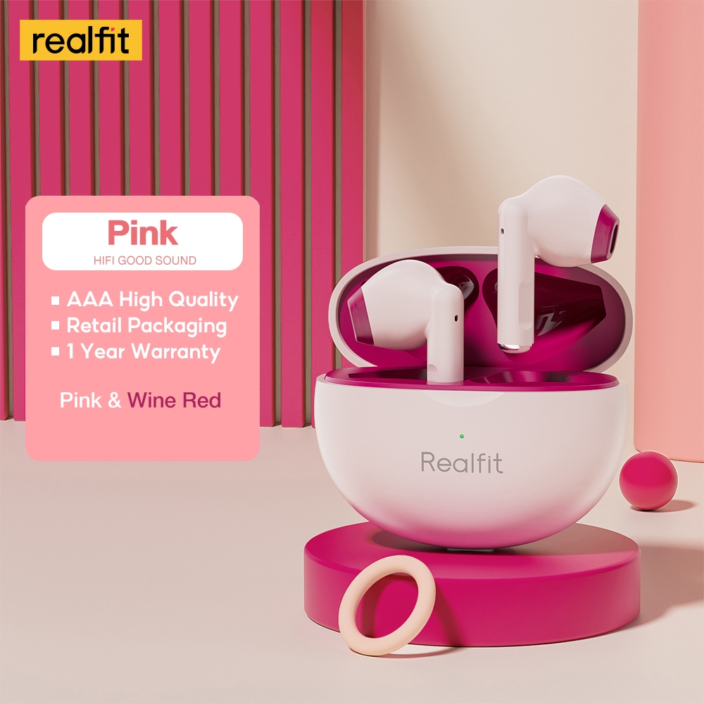 Realfit F2 Bluetooth Earphone Dopamine-Color Wireless Earbuds with Mic ...